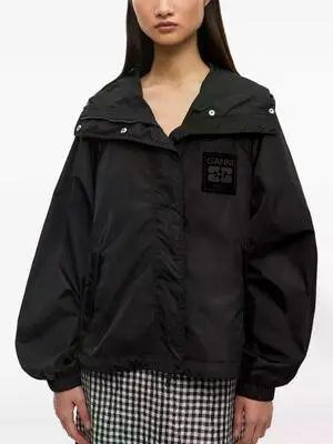 GANNI Hooded Jacket - Black