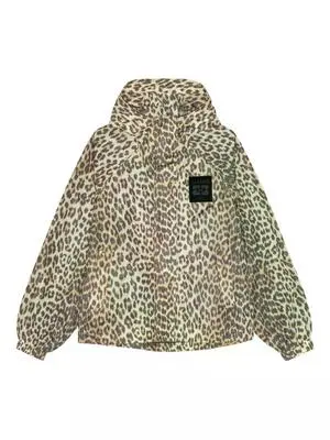 GANNI Leopard Print Hooded Jacket - Neutrals