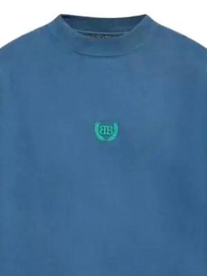 Balenciaga Laurel Cotton T-shirt - Blue