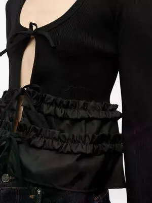 GANNI Ruffle-hem Blouse