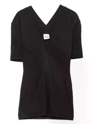 Nanushka Akka Short-sleeved Wool Top
