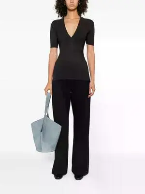Nanushka Akka Short-sleeved Wool Top