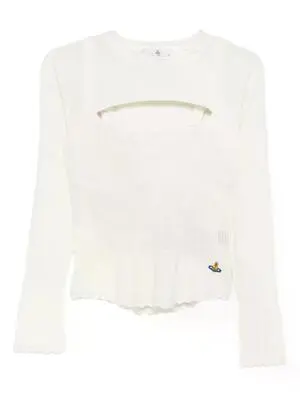 VIVIENNE WESTWOOD Cut-out Knitted Top - Neutrals