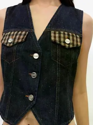 GANNI Denim Waistcoat