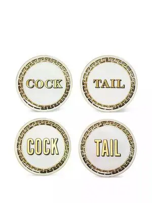 Jonathan Adler Porcelain Coaster Set - White