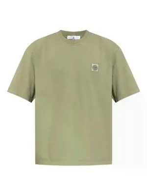 Stone Island Logo-patch Cotton T-shirt - Green