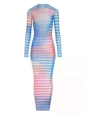 JEAN PAUL GAULTIER The Long Air Long-sleeve Dress - Blue
