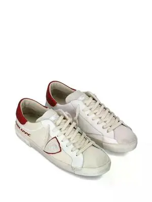 Philippe Model Suede Panelled Low-top Sneakers - Neutrals
