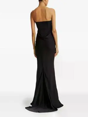 ROTATE BY BIRGER CHRISTENSEN Corset Maxi Dress - Black
