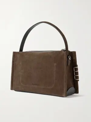 JW Anderson Loafer Suede Shoulder Bag - Brown