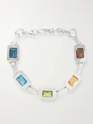 LOREN STEWART Roca Link Multi-stone Bracelet - Silver