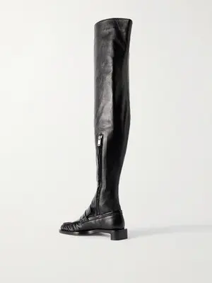 JIL SANDER Leather Over-the-knee Boots