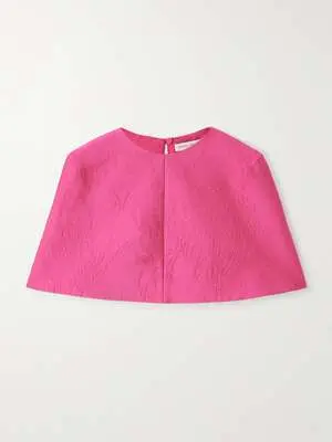 EMILIA WICKSTEAD Virginie Cloqué Cape - Bright Pink