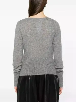 TOM FORD Boat-neck Cashmere-silk Blend Sweater - Grey