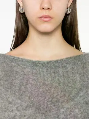 TOM FORD Boat-neck Cashmere-silk Blend Sweater - Grey