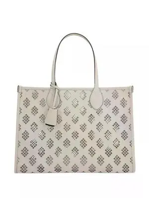 Gucci Laser-cut Leather Tote - White