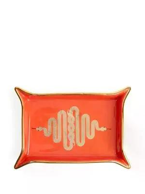 Jonathan Adler Snake-motif Serving Tray - Orange