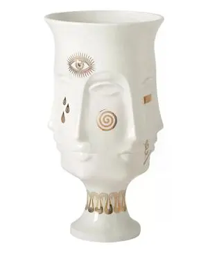 Jonathan Adler Face-motif Vase - White