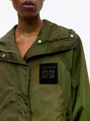GANNI Hooded Jacket - Green