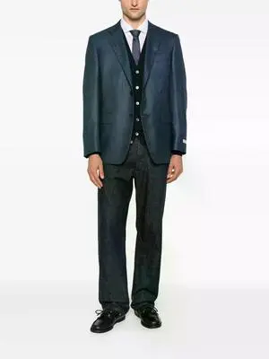 Canali Checked Buttoned Jacket
