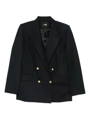 Maje Double-breasted Blazer With Gold Buttons