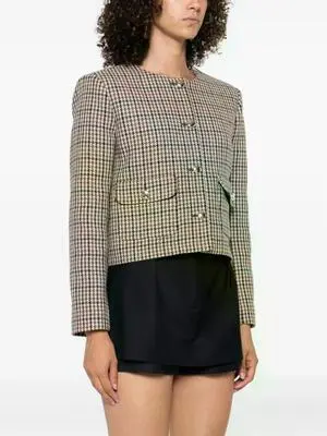 Maje Houndstooth Jacket - Neutrals