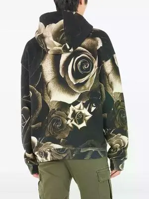 Roberto Cavalli Rose-print Hoodie