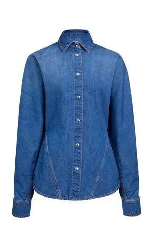 Alaïa Curved Denim Shirt