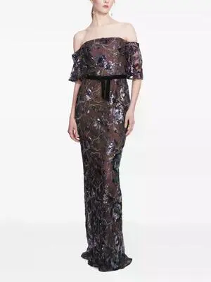Marchesa Climbing Vines Gown