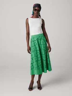 Diane Von Furstenberg Marley Floral Eyelet Skirt
