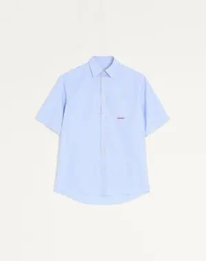 Valentino Garavani Embroidered Cotton Shirt - Sky Blue