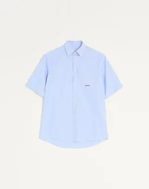 Valentino Garavani Embroidered Cotton Shirt - Sky Blue