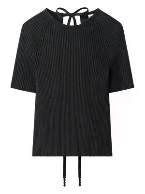 Tory Burch Ribbed Tie-back Pullover