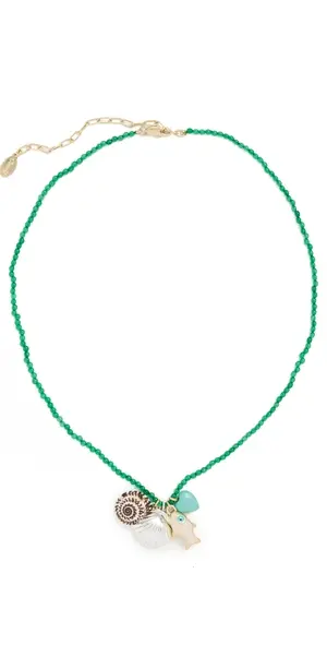 Clare V. Beaded Charm Necklace - Multi