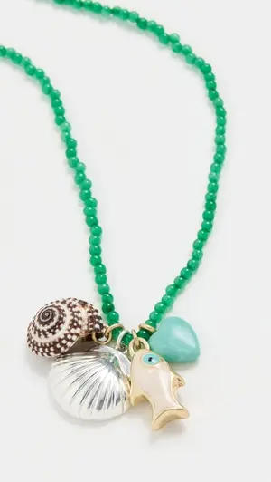 Clare V. Beaded Charm Necklace