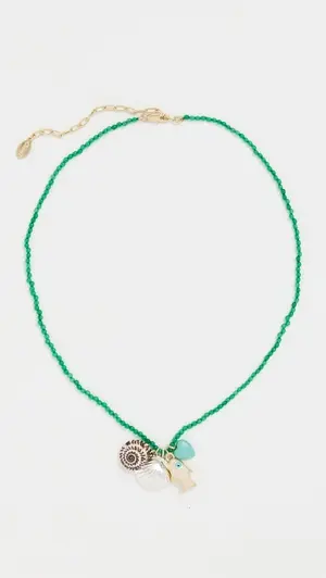Clare V. Beaded Charm Necklace