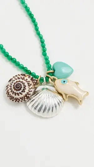 Clare V. Beaded Charm Necklace