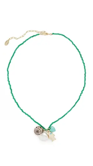 Clare V. Beaded Charm Necklace