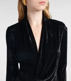 Rick Owens Ruched V-neck Gown - Black
