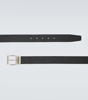 Prada Saffiano Reversible Leather Belt - Black