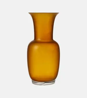 VENINI Satin Murano Glass Vase - Orange