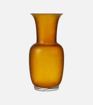 VENINI Satin Murano Glass Vase - Orange