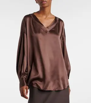 Brunello Cucinelli Silk Satin Blouse