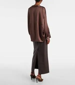 Brunello Cucinelli Silk Satin Blouse