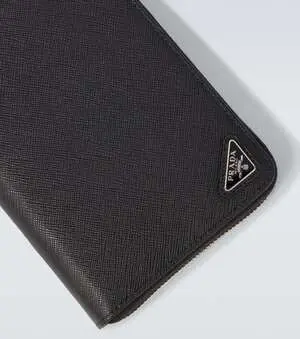 Prada Logo Saffiano Leather Wallet