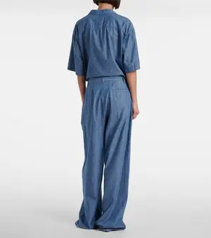 THE ROW Rufos Twill Wide-leg Pants