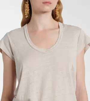 MARANT ETOILE Linen T-shirt - Beige