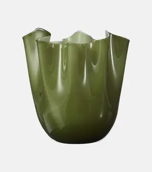 VENINI Fazzoletto Murano Glass Vase Fulvio Bianconi And Paolo - Green