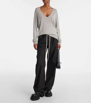 Rick Owens Virgin Wool V-neck Sweater - Grey