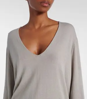 Rick Owens Virgin Wool V-neck Sweater - Grey